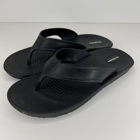 Okabashi | Shoes | Okabashi Surf Ergonomic Black Slip On Flipflops Mens ...